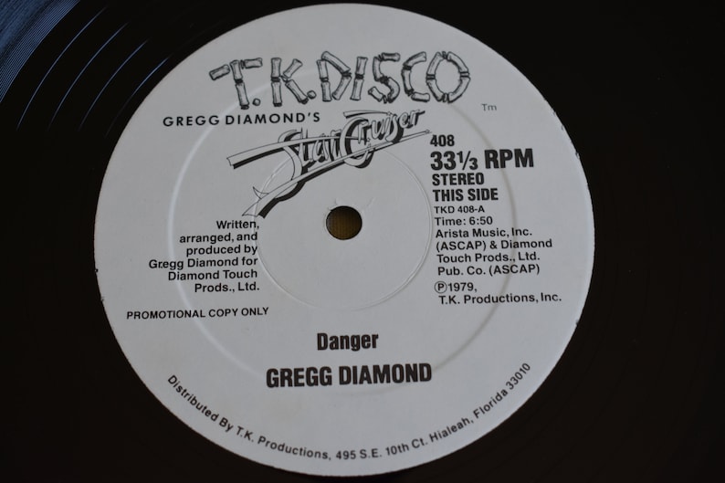 Gregg Diamond Danger Stand up and Dance TK Disco Vinyl - Etsy