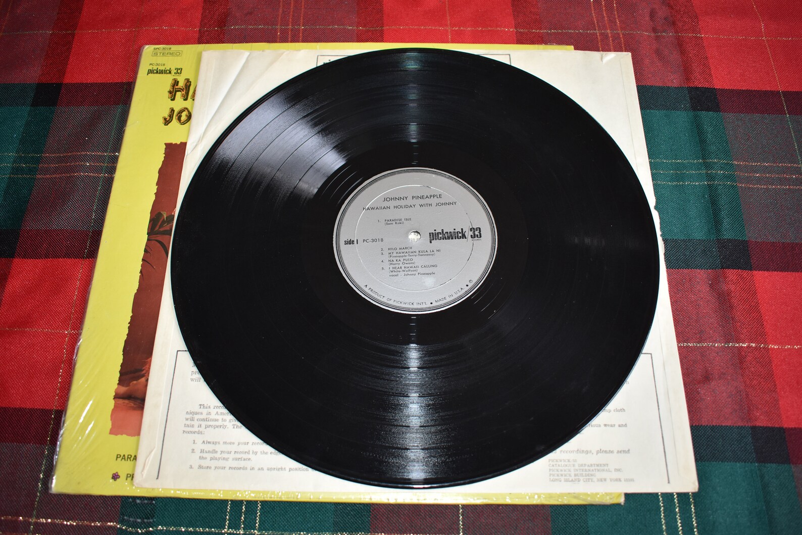 Vintage Original Hawaiian Vinyl Record Album Johnny Pineapple & His ...