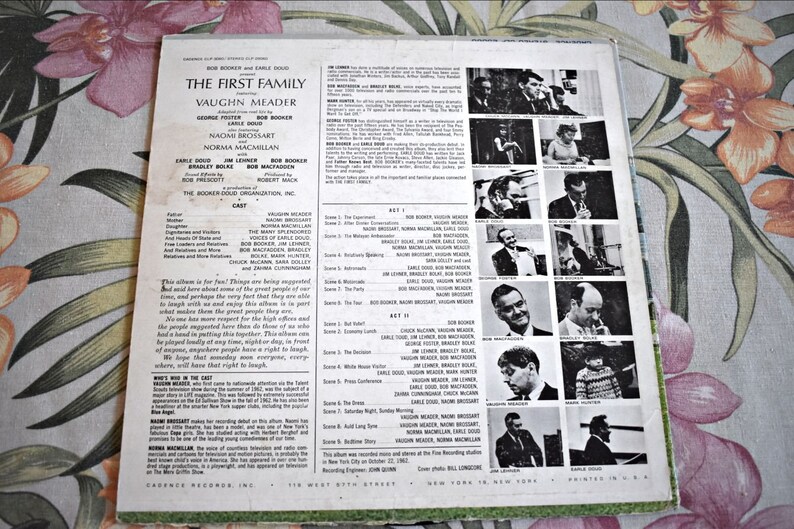 The First Family W Vaughn Meader Vintage Vinyl Comedy Record 1962, Bob ...