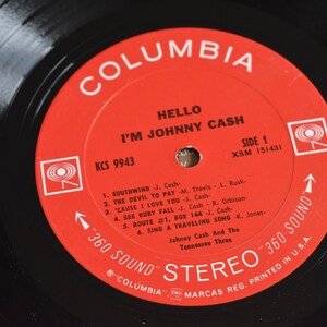 Johnny Cash - Hello I'm Johnny Cash - 1970 US Stereo 1st Press Country ...