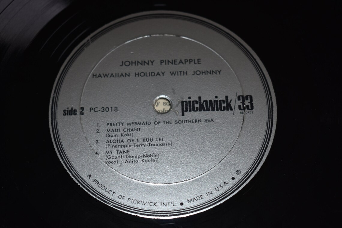 Vintage Original Hawaiian Vinyl Record Album Johnny Pineapple & His ...