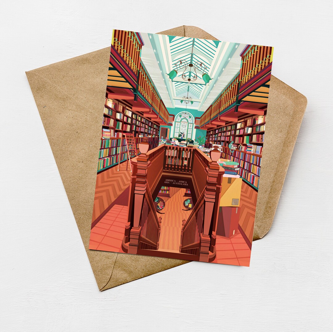 Bookstore London Greeting Cards. Cards for Book Lovers and Cat Lovers ...