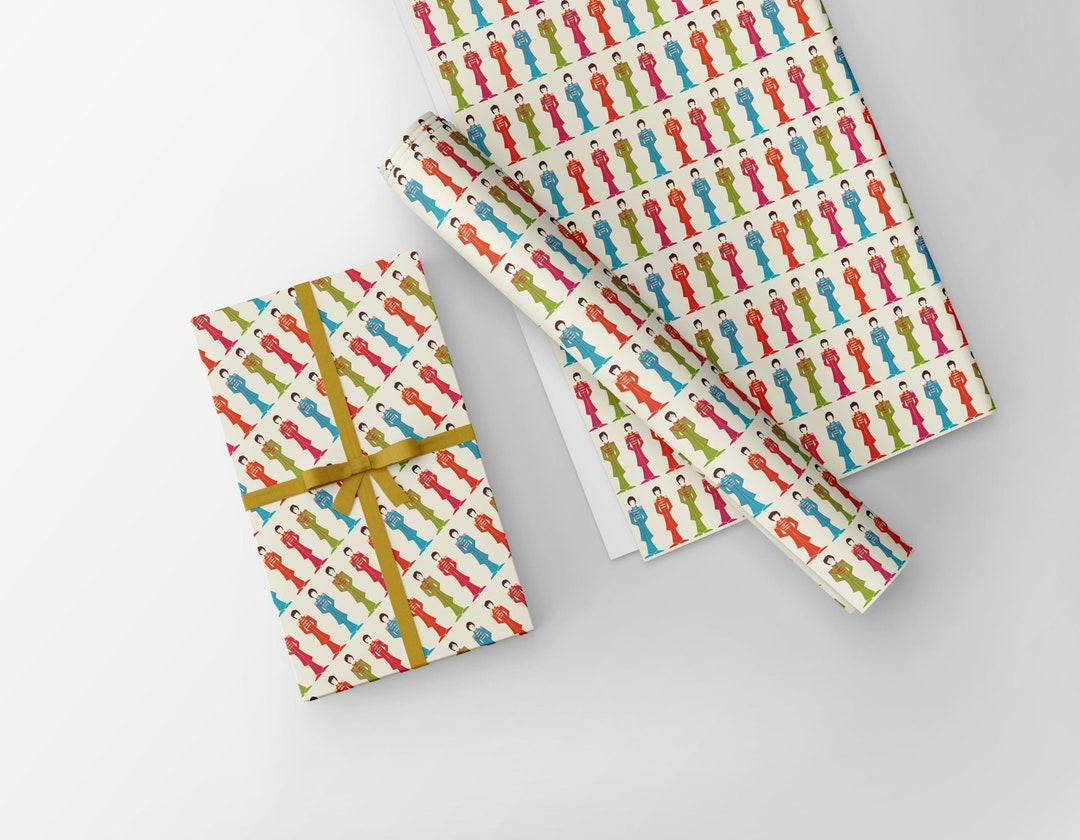 The Beatles Gift Wrap: Iconic Rock Band Wrapping Sheets (set of 3) - Etsy