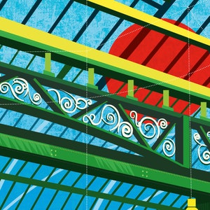 Borough Market London Print Layers and Lines. Illustrated Poster, Matte ...