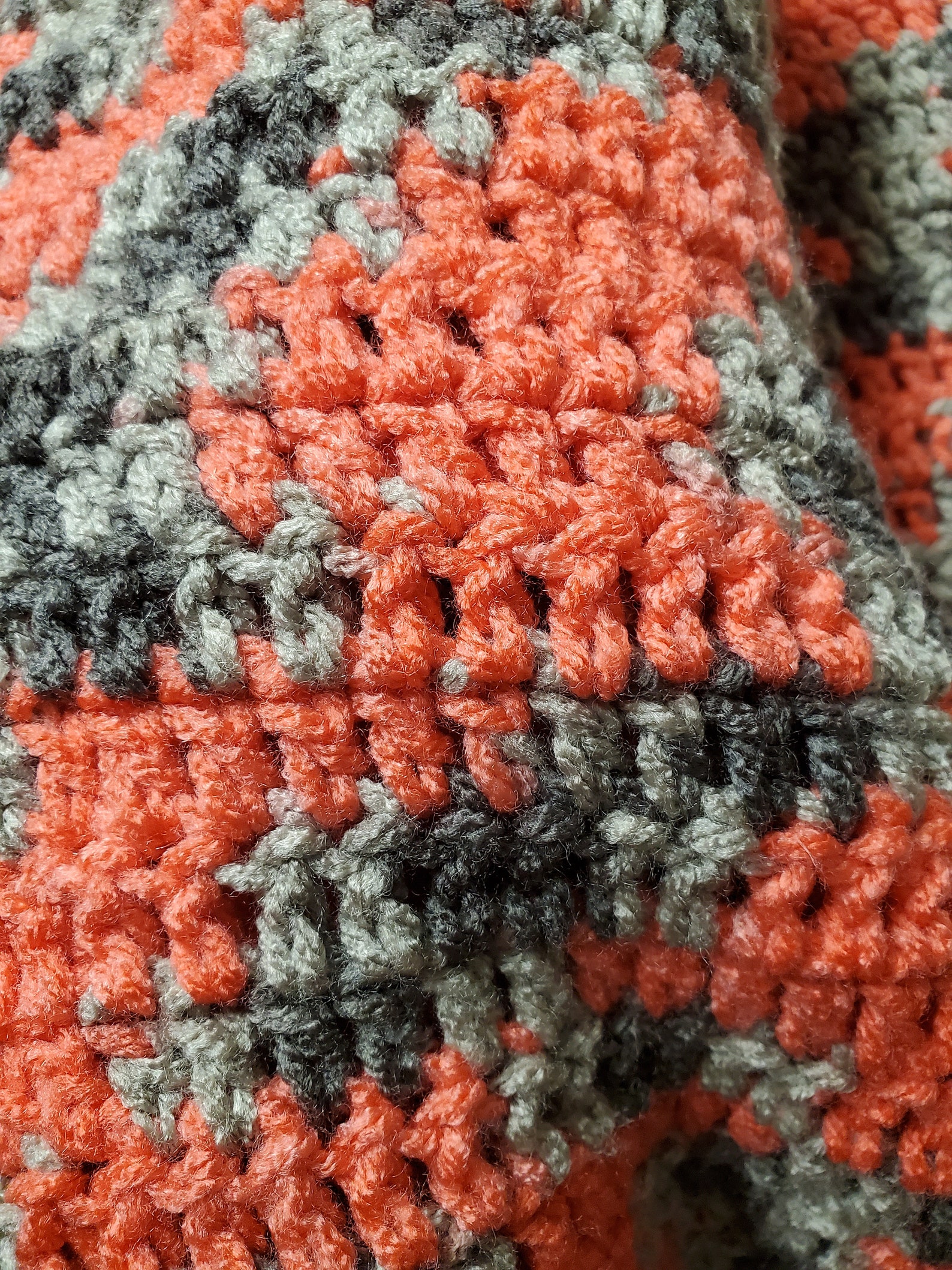 Pink Gray Afghan Girls Crochet Afghan Bedding-papaya Gray - Etsy