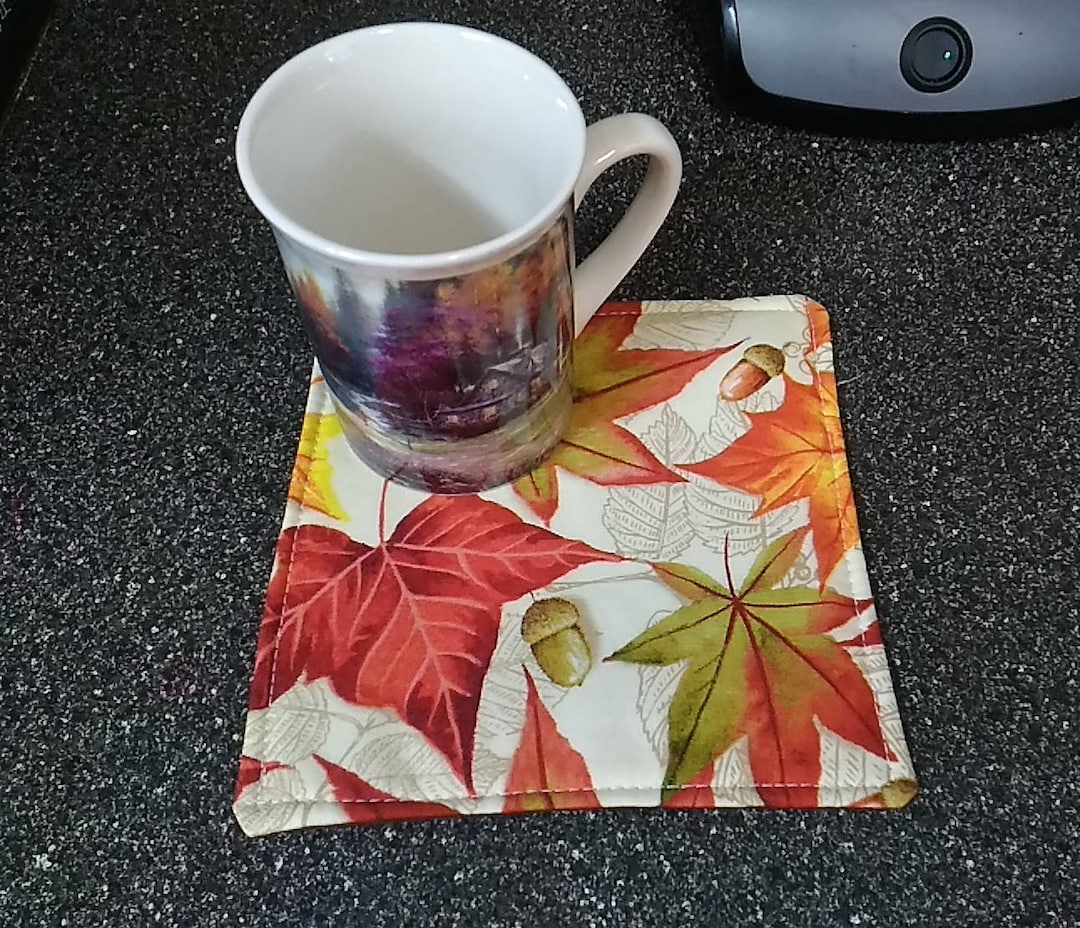 Fall Quilted Mug Rugs-coffee Station Rugs-kitchen Decor With Fall ...