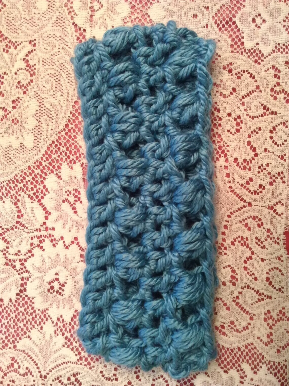Cowl-crochet Thick Yarn Teal Cowl-accent Cowl-teal Two-hour Green Cowl ...