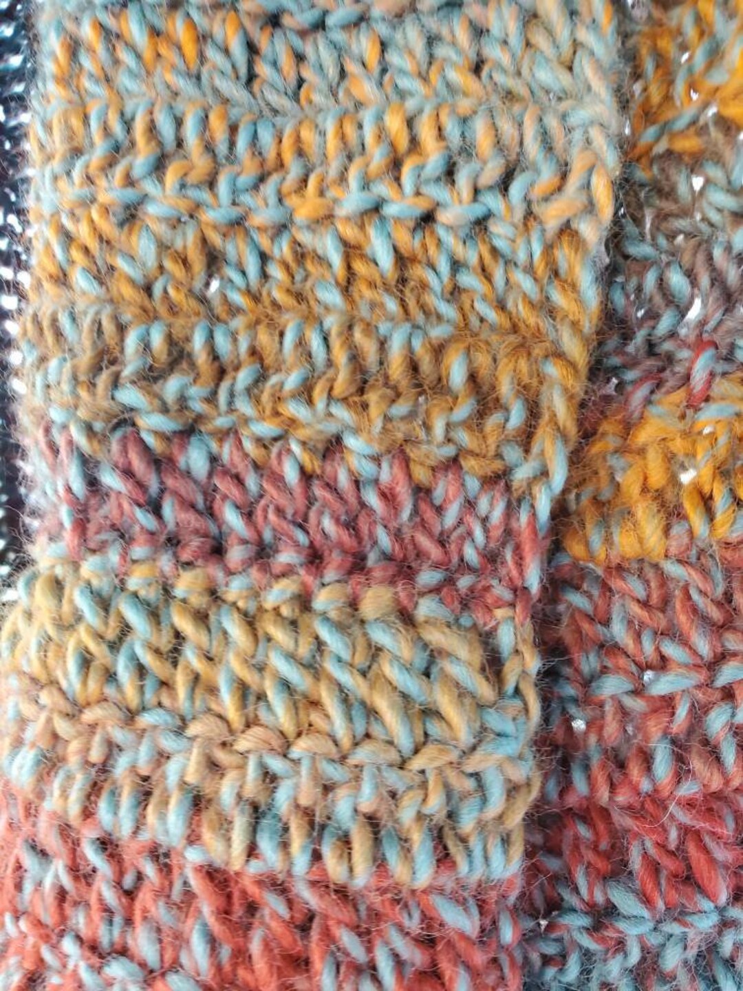 Teal Gold and Bronze Colors in a Crocheted Shrug - Etsy