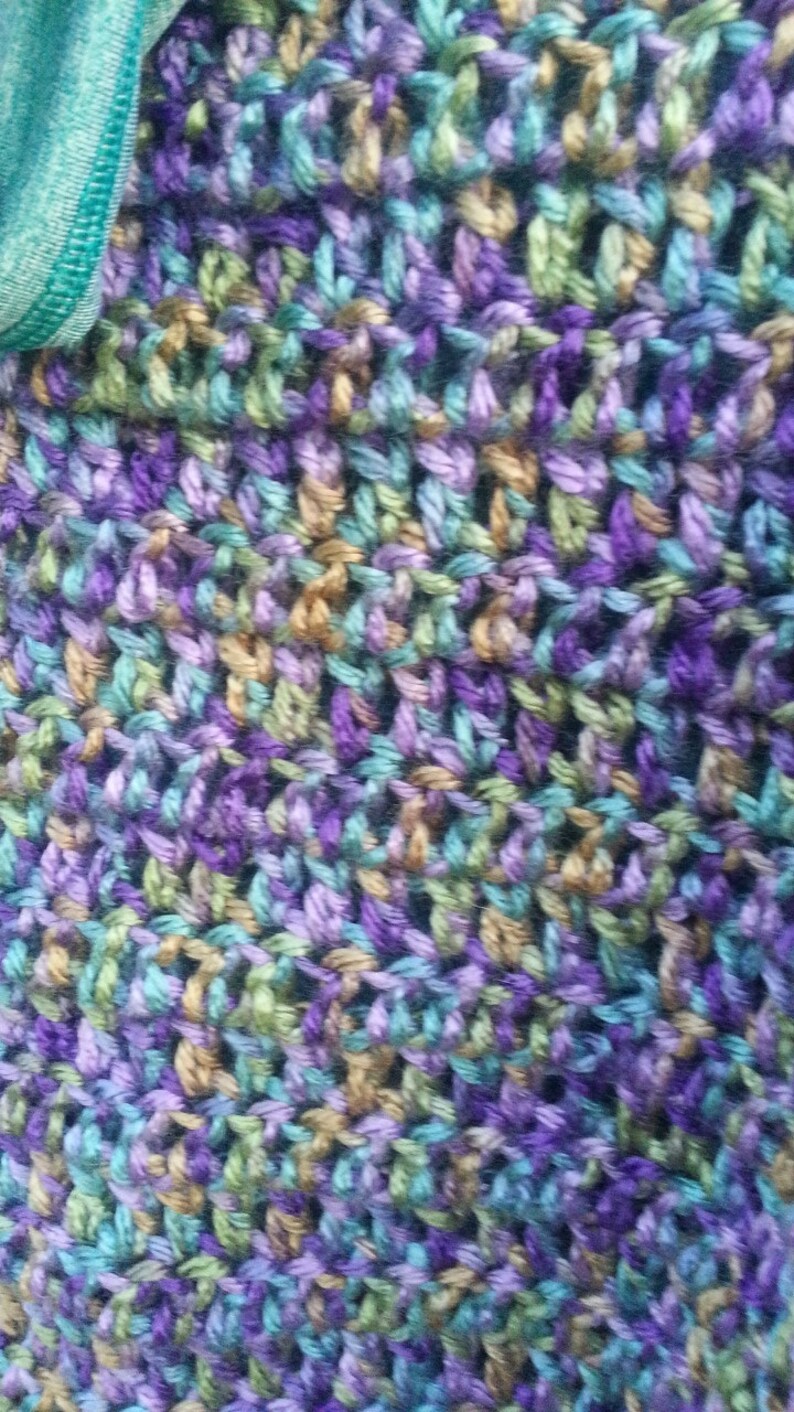 Poncho, Womans Size Small-multi Color Crop Poncho-purple,gold,turquoise ...