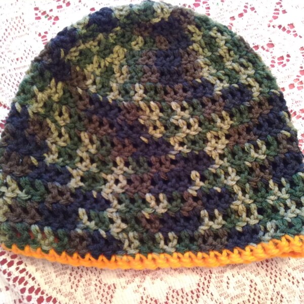 Crochet Camo Hat - Etsy