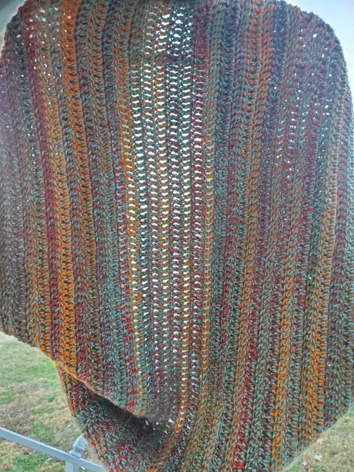 Teal Gold and Bronze Colors in a Crocheted Shrug - Etsy