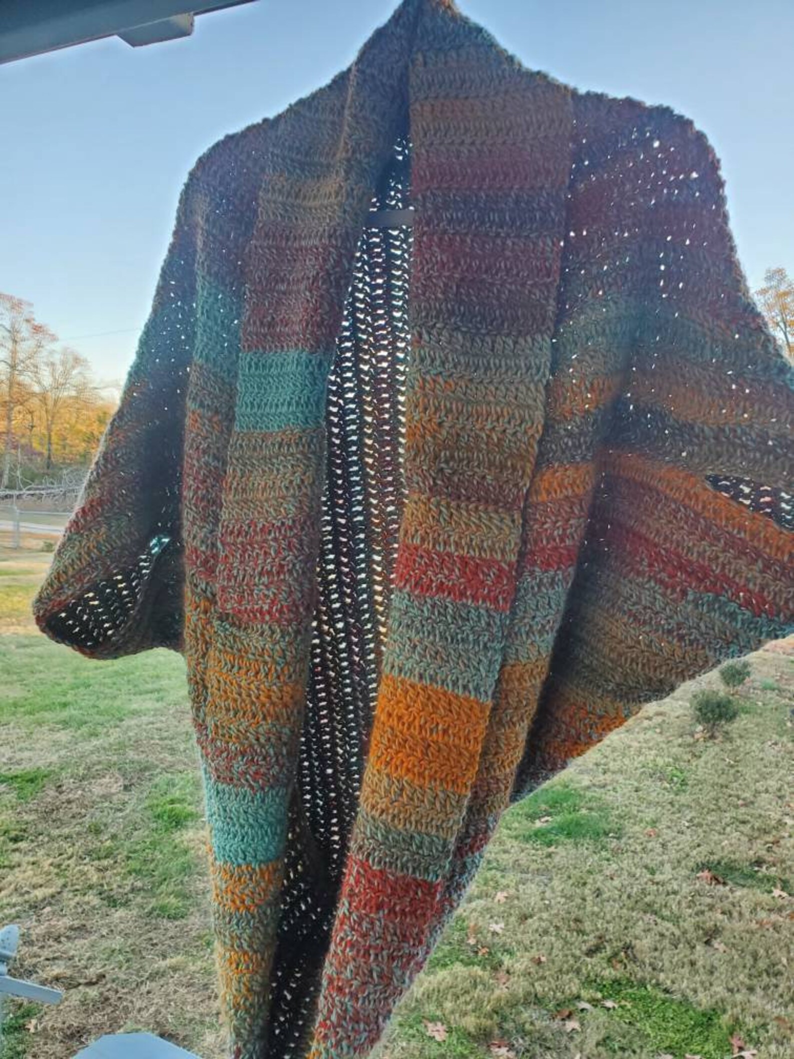 Teal Gold and Bronze Colors in a Crocheted Shrug - Etsy