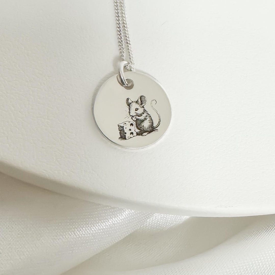 Mouse Necklace | Sterling Silver - Etsy