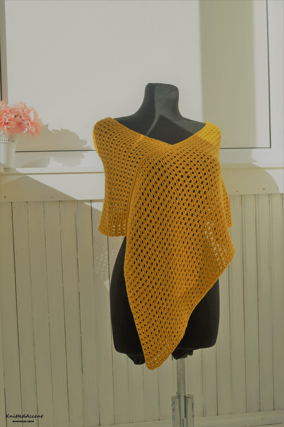 Pattern-knitted Summer Poncho. PDF File. Written Instructions. - Etsy