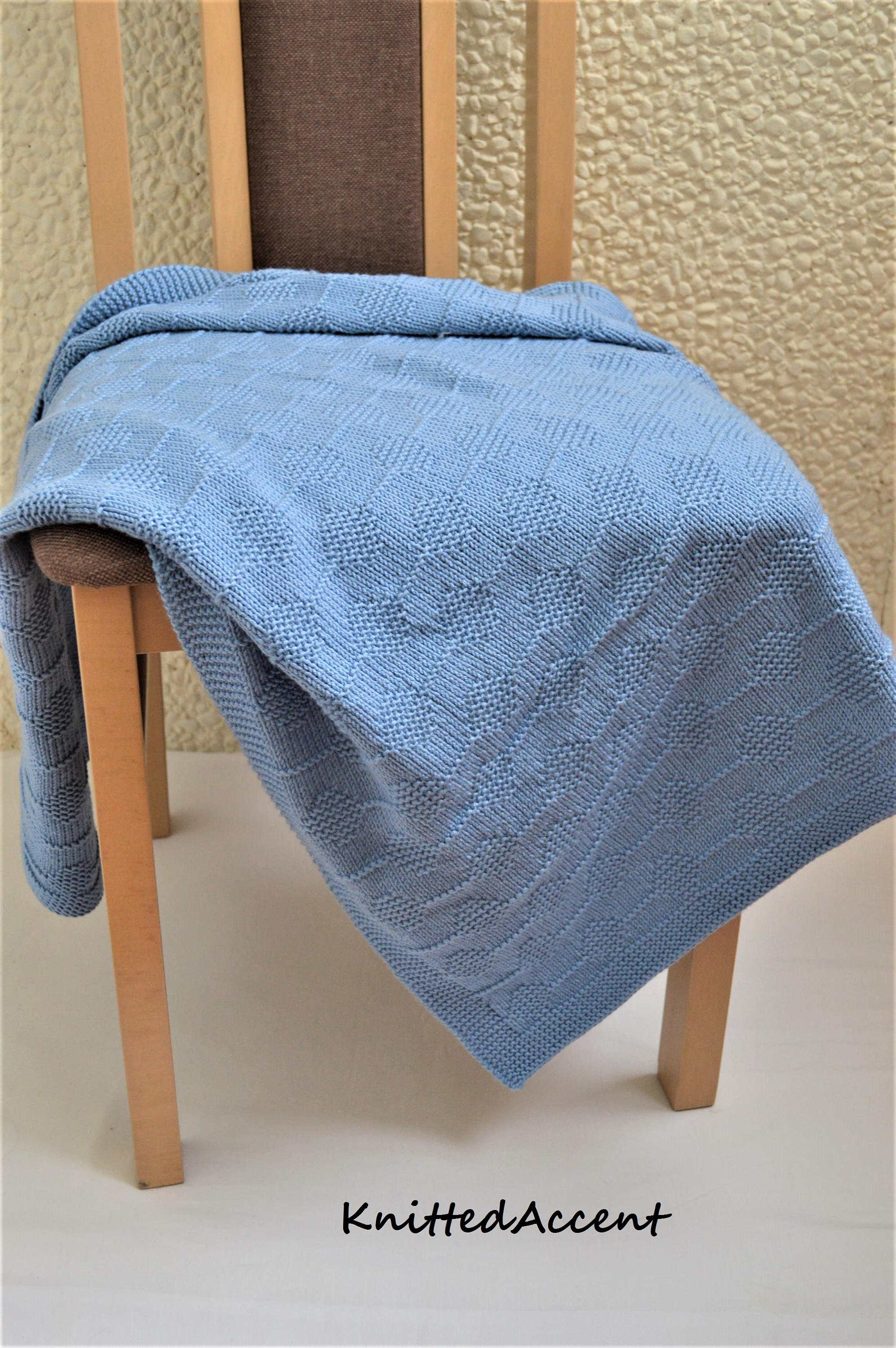 Knit Baby Blanket- KNITTING PATTERN, Only in ENGLISH, Written ...