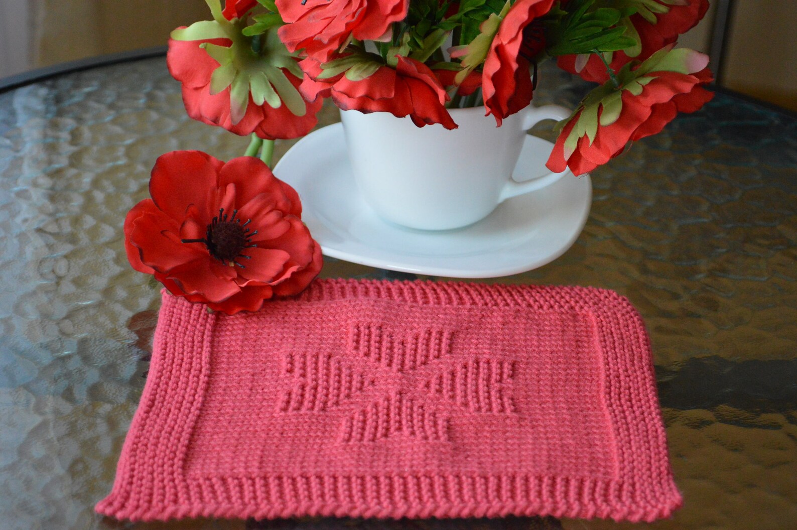 PATTERN Knit Cloth Only in ENGLISH, Written Instructions With Diagram ...