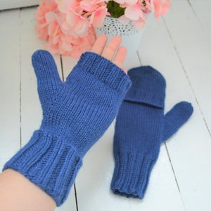 Wool Convertible Mittens Warm Mittens - Etsy