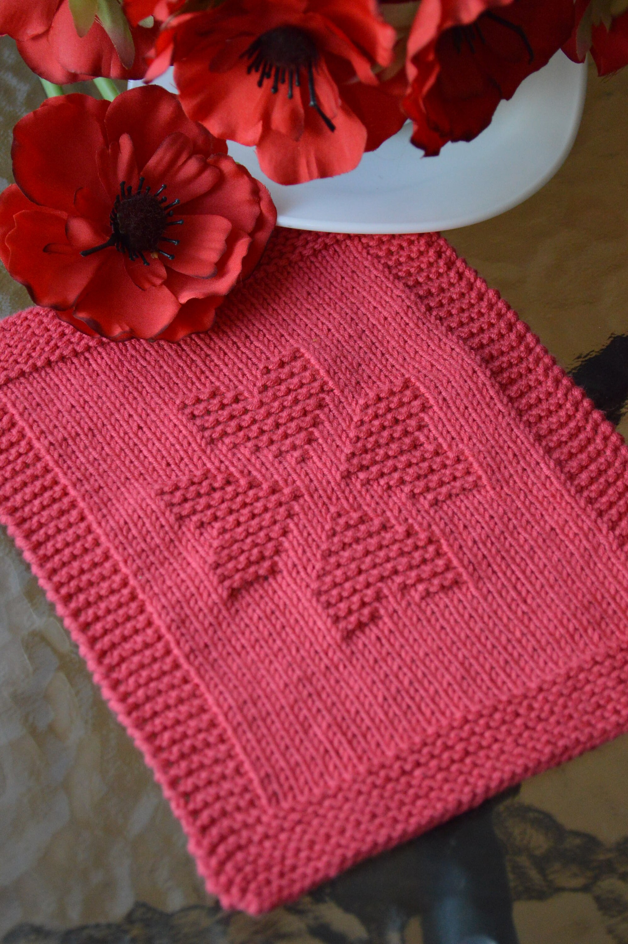 PATTERN Knit Cloth Only in ENGLISH, Written Instructions With Diagram ...