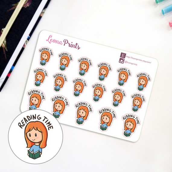 Leona Reading Time Planner Stickers Stationery for Erin - Etsy