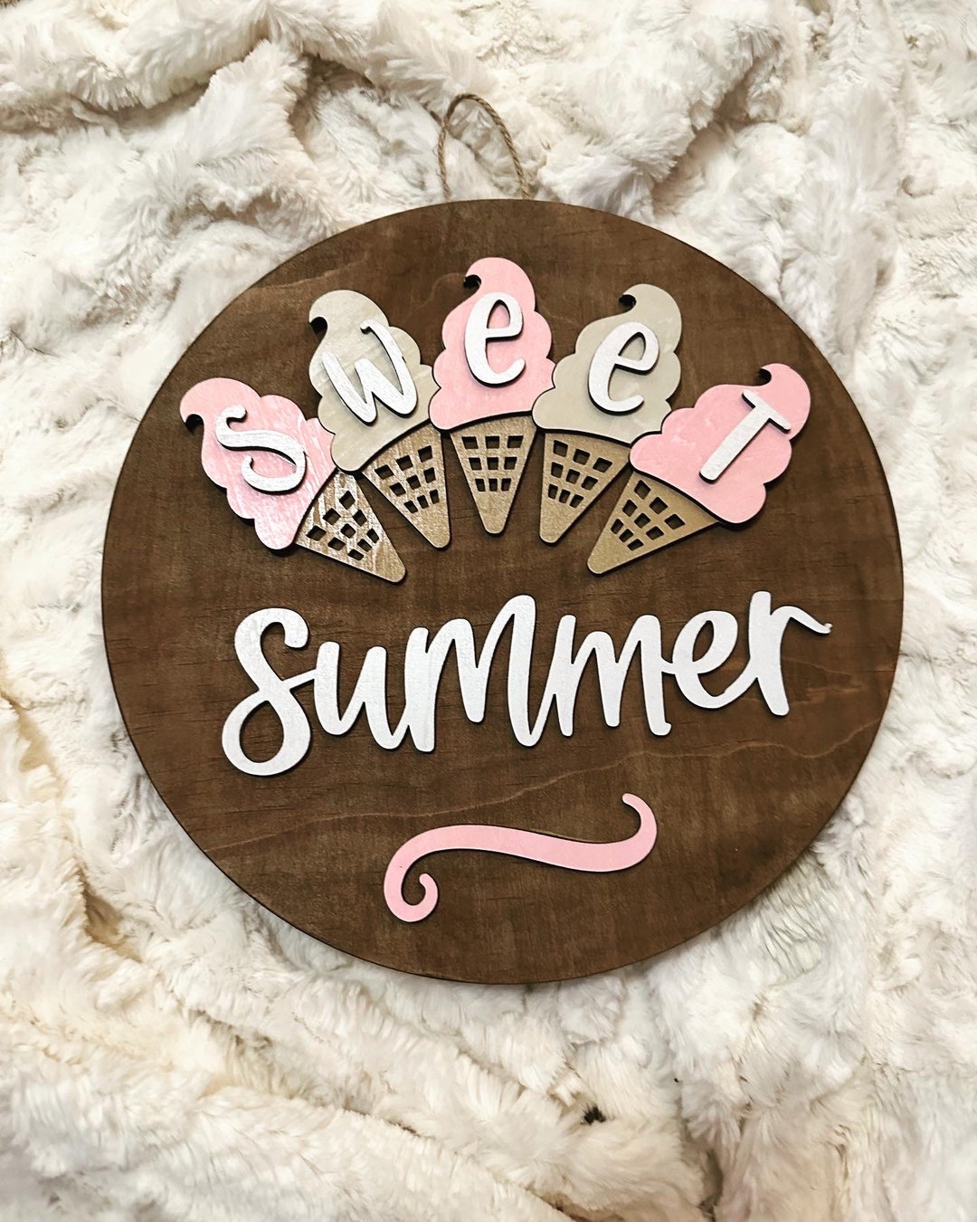 Wooden Sweet Summer Door Sign With Ice Cream Cones - Etsy