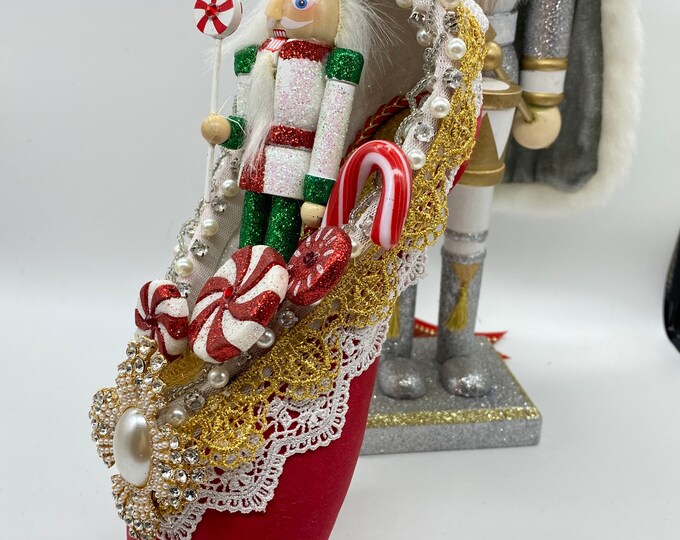 Nutcracker Russian/candy Cane Decorated Pointe Shoe - Etsy