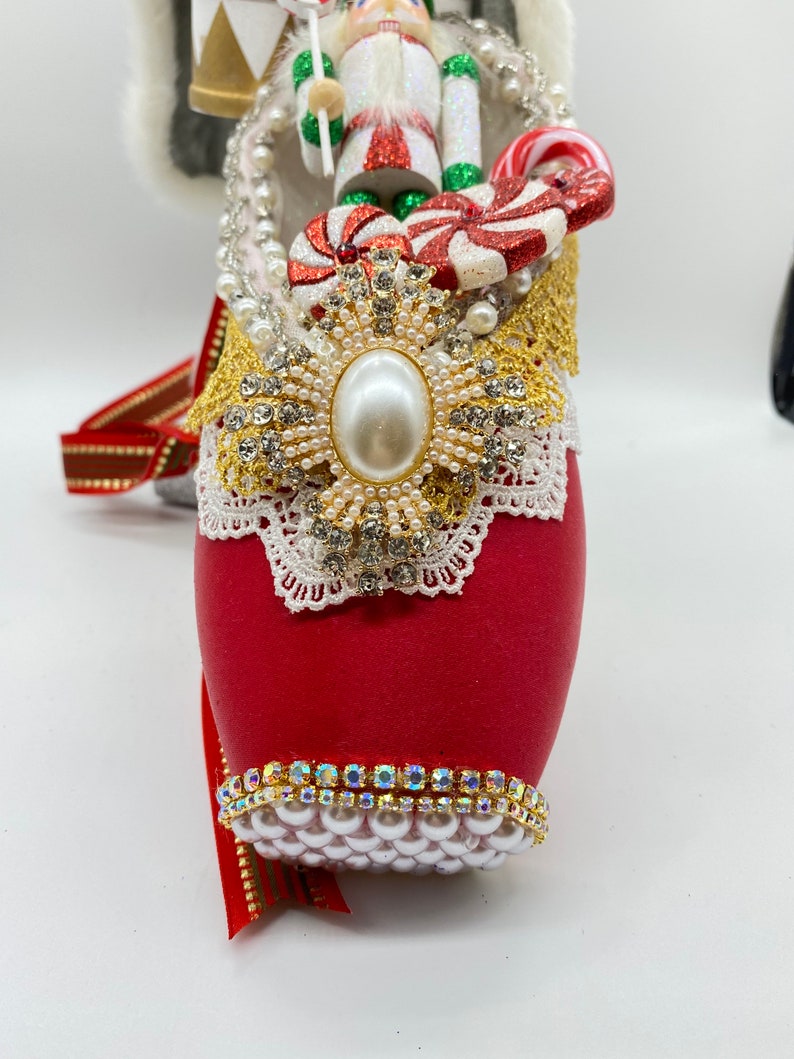 Nutcracker Russian/Candy Cane Decorated Pointe Shoe | Etsy