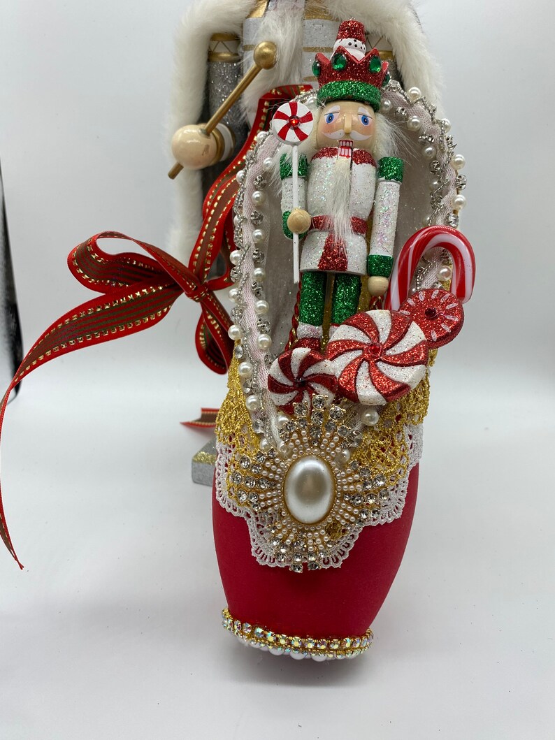 Nutcracker Russian/Candy Cane Decorated Pointe Shoe | Etsy