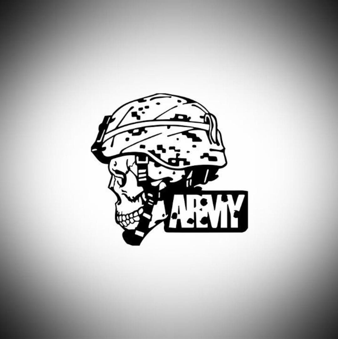 Army Skull Decal - Etsy