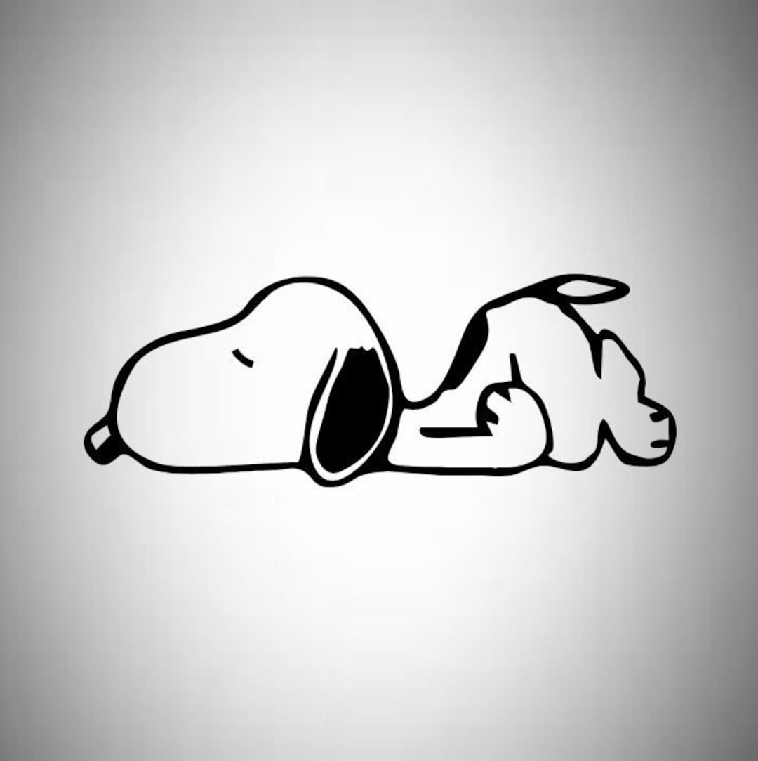 Lazy Snoopy Decal - Etsy