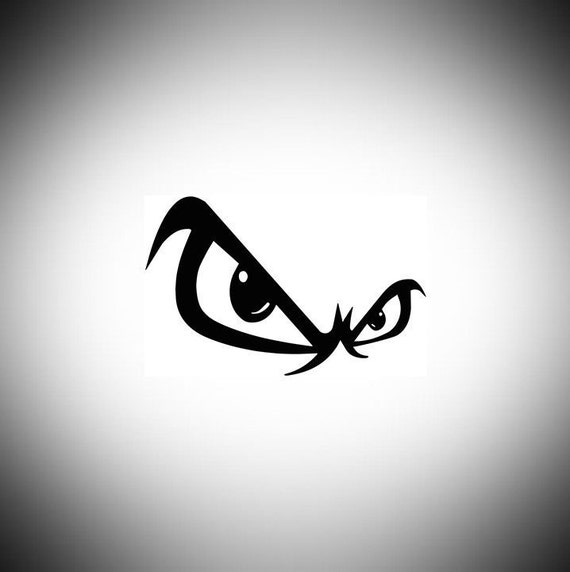 Angry Eyes decal | Etsy
