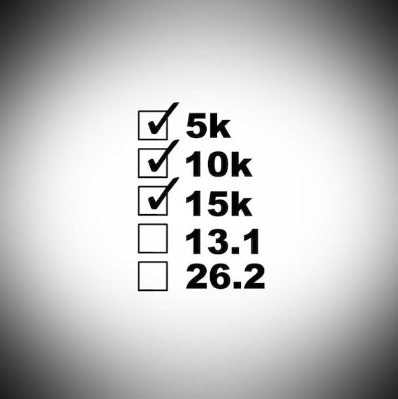 5k 10k Decal Running | Etsy