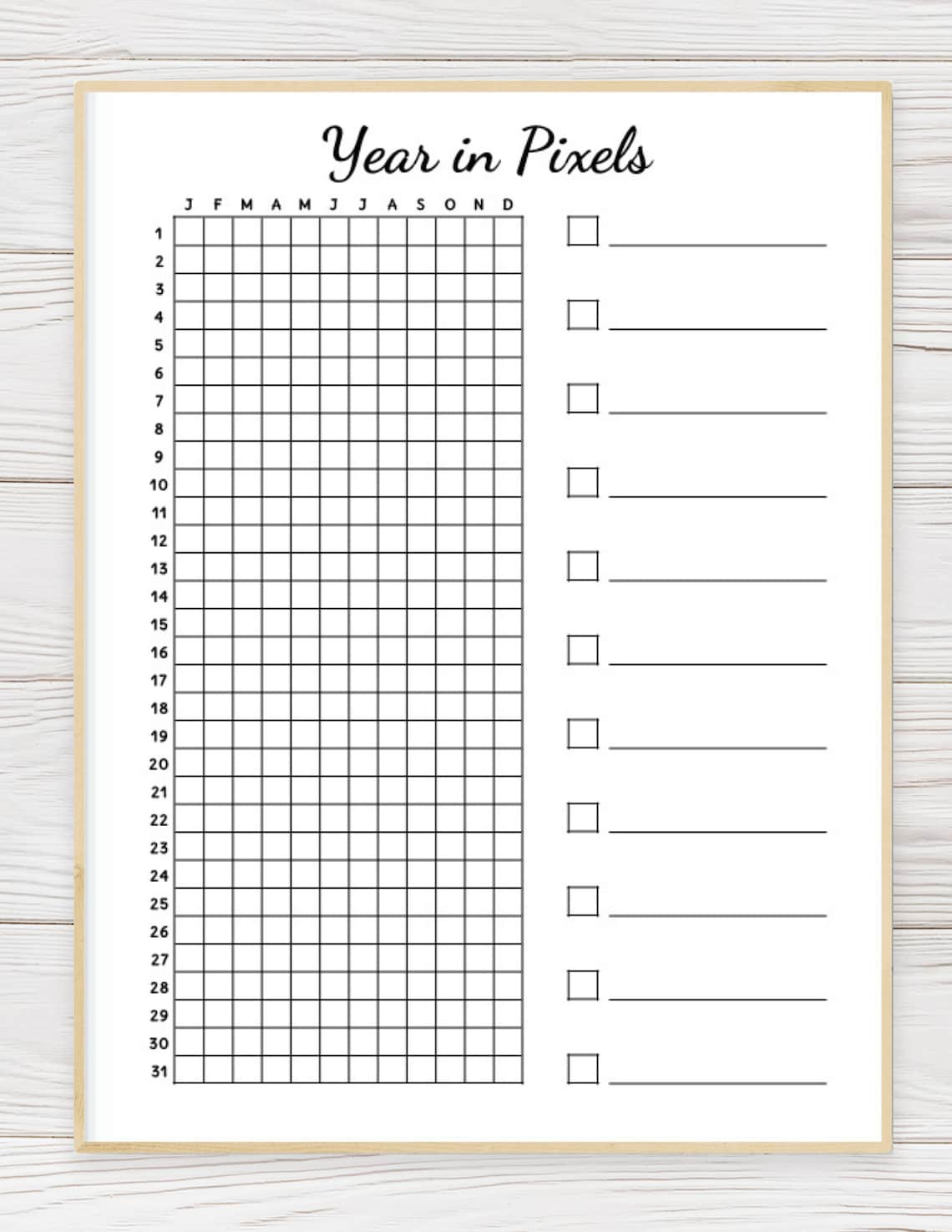 Year in Pixels - Etsy