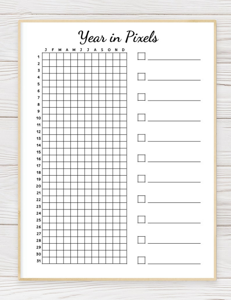 Year in Pixels - Etsy