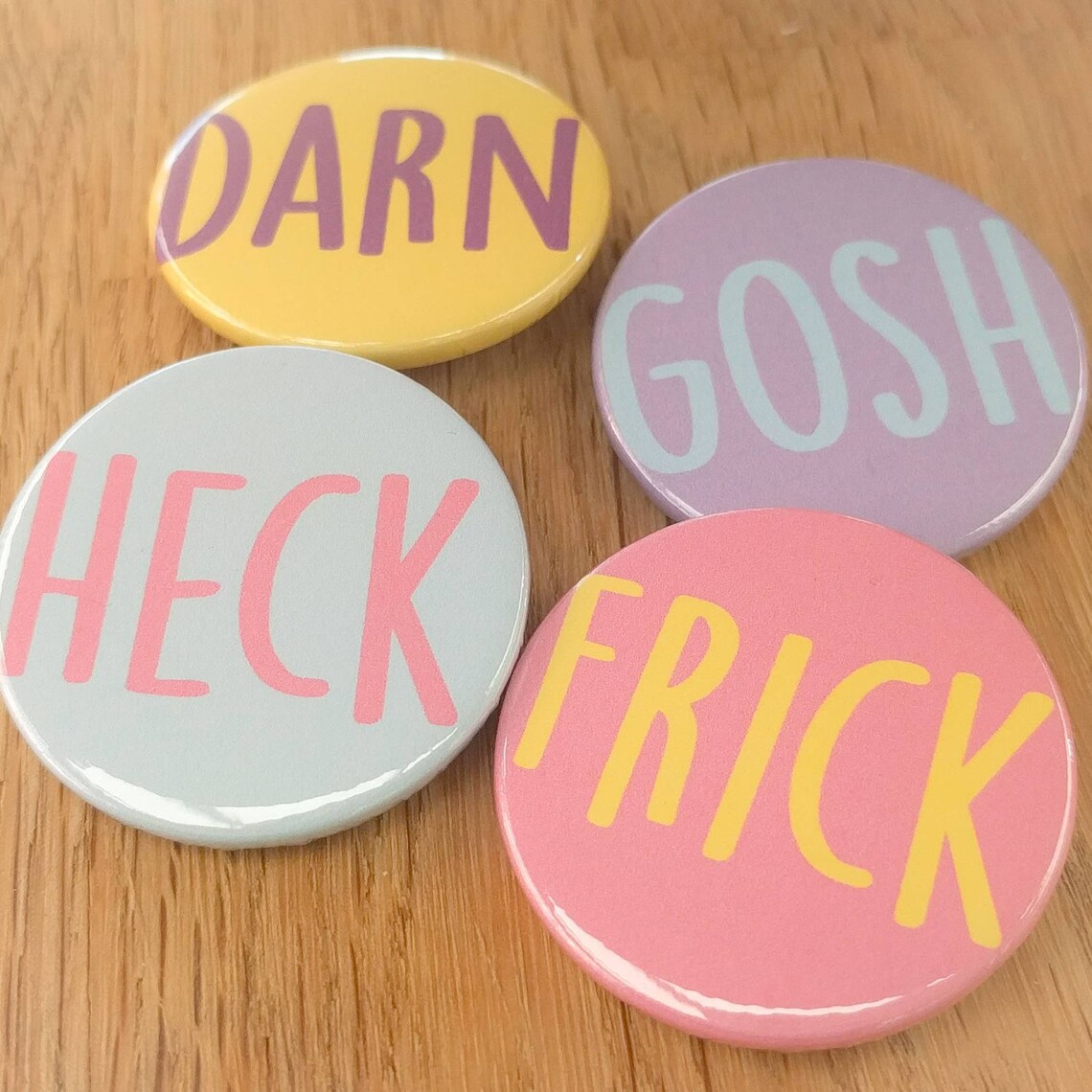 Handmade Rude Funny Polite Swearing Badge Set 38mm Button - Etsy