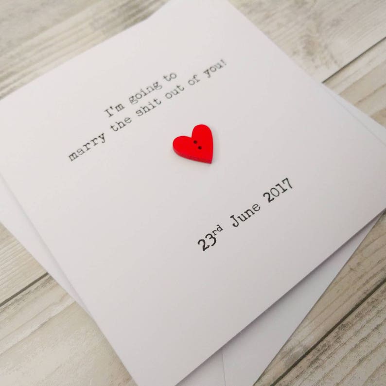 Handmade Funny Swear Wedding Card for Husband or for Wife on - Etsy