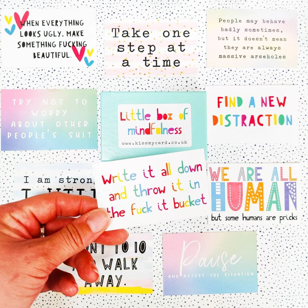 Little Box of Mindfulness Motivational Cards - Etsy