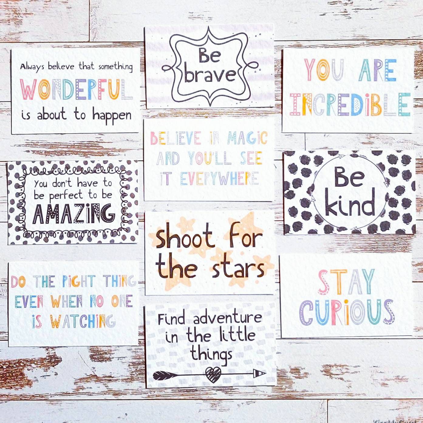 Kids Little Box of Positivity Motivational Cards | Etsy
