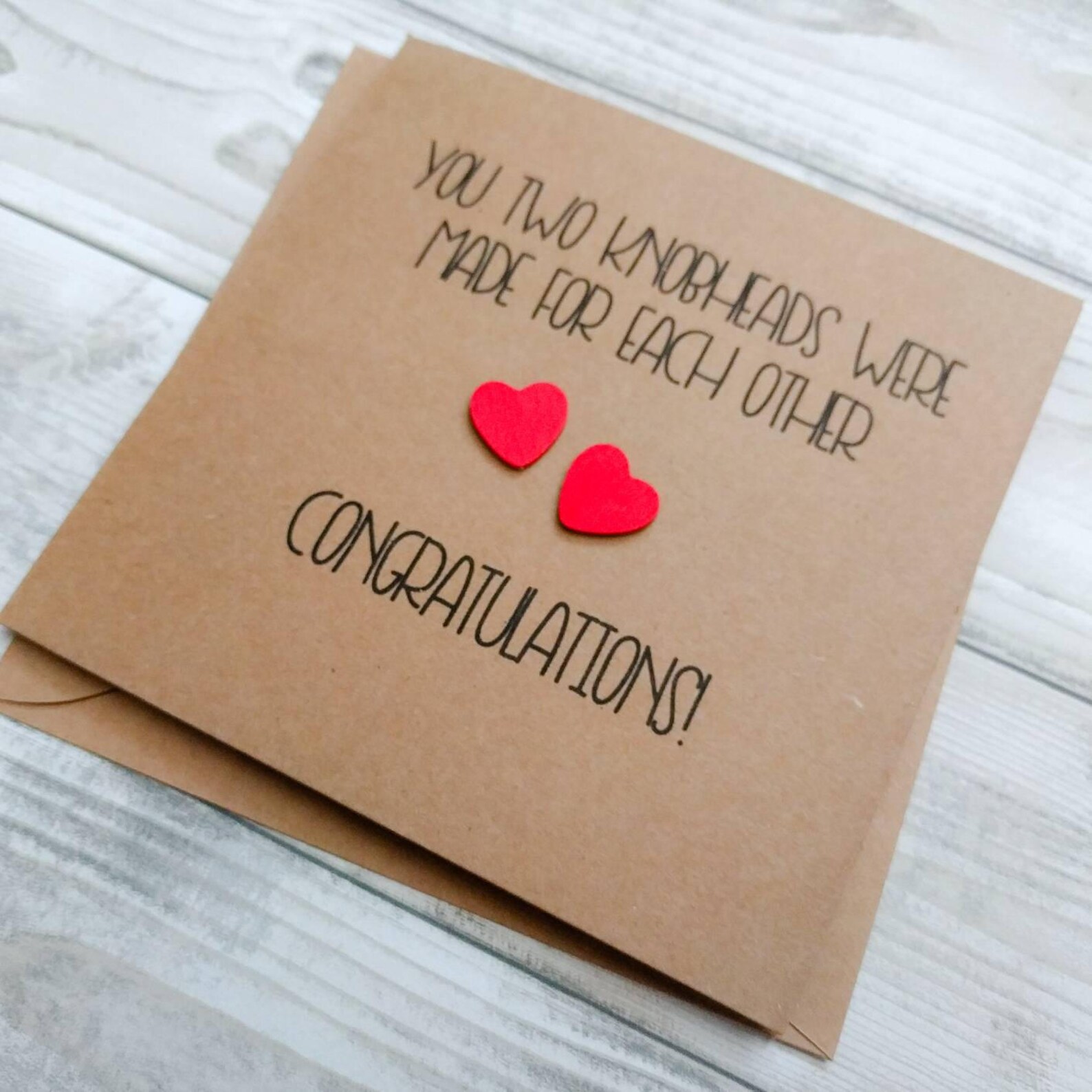 Handmade Funny Rude knobheads Congratulations Card - Etsy