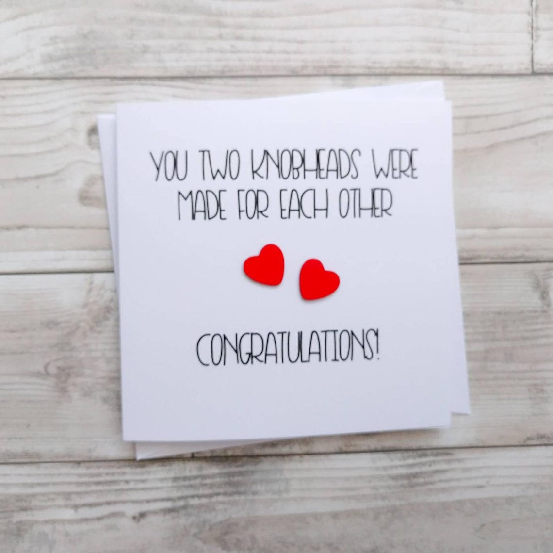 Handmade Funny Rude knobheads Congratulations Card - Etsy