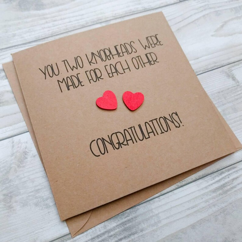 Handmade Funny Rude knobheads Congratulations Card - Etsy