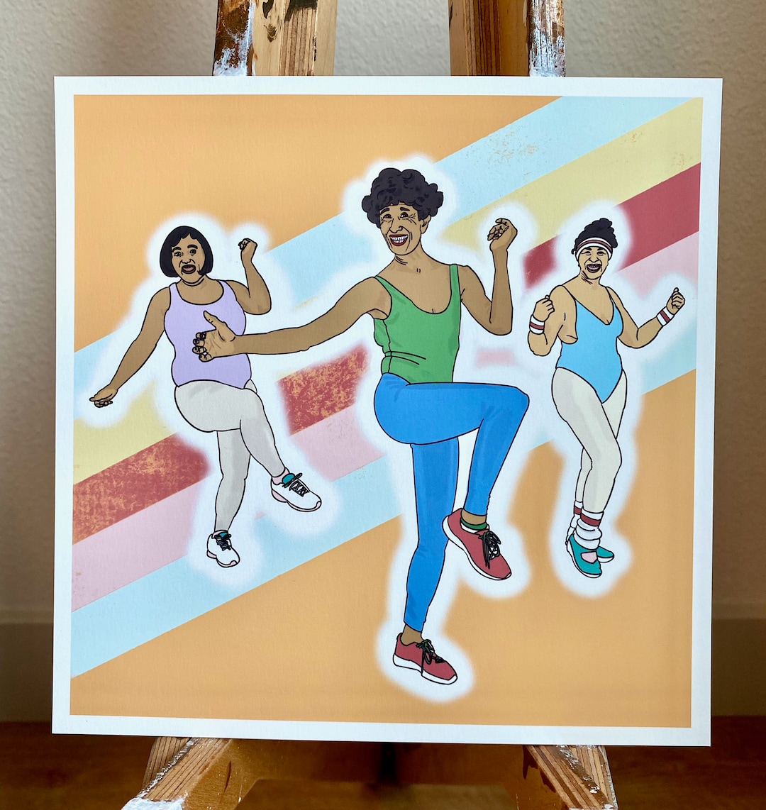 Aerobics on VHS 1982 - Retro Print - Wall Art - Black Etsy Shop ...