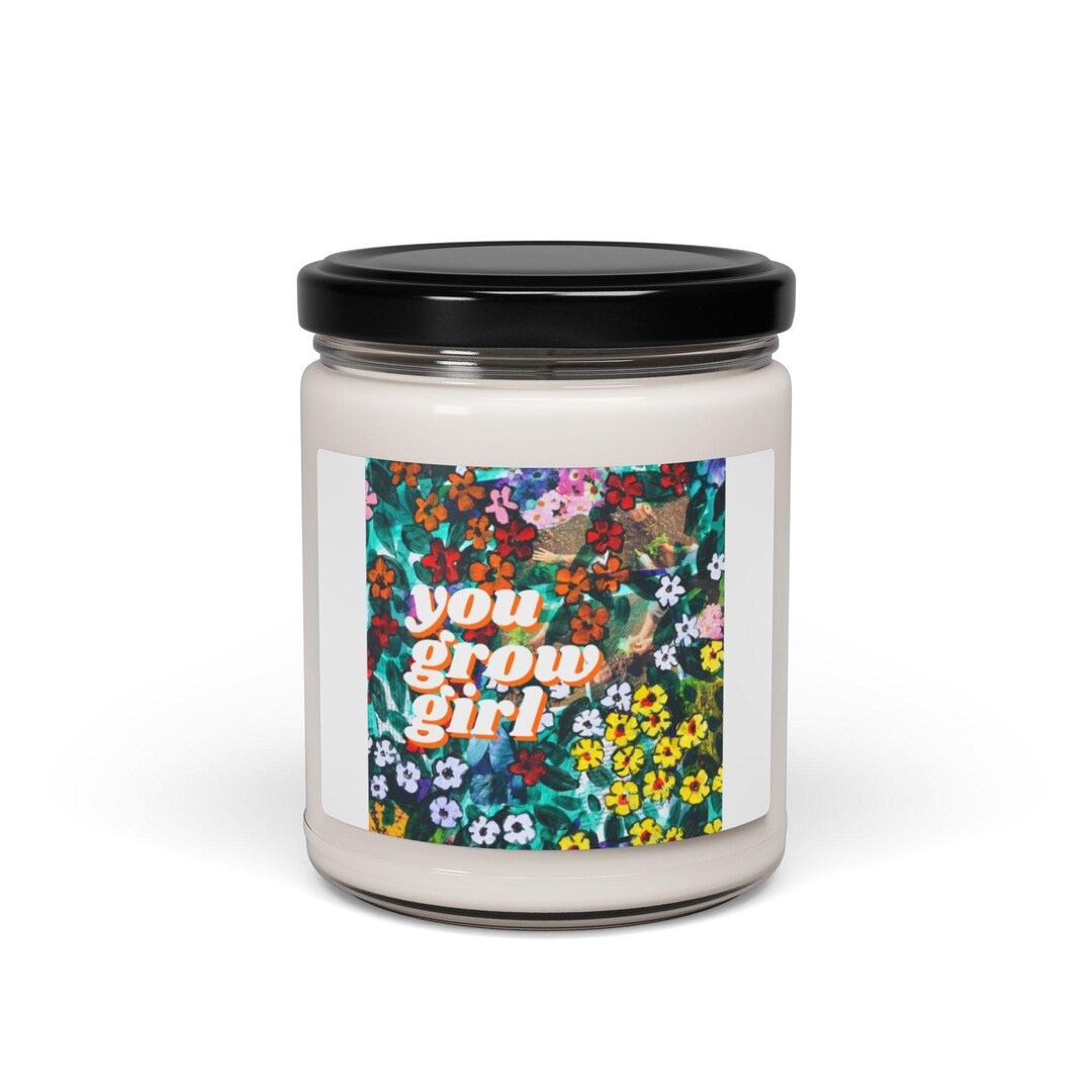 You Grow Girl Scented Soy Candle: Floral Aromatherapy, Eco-friendly ...