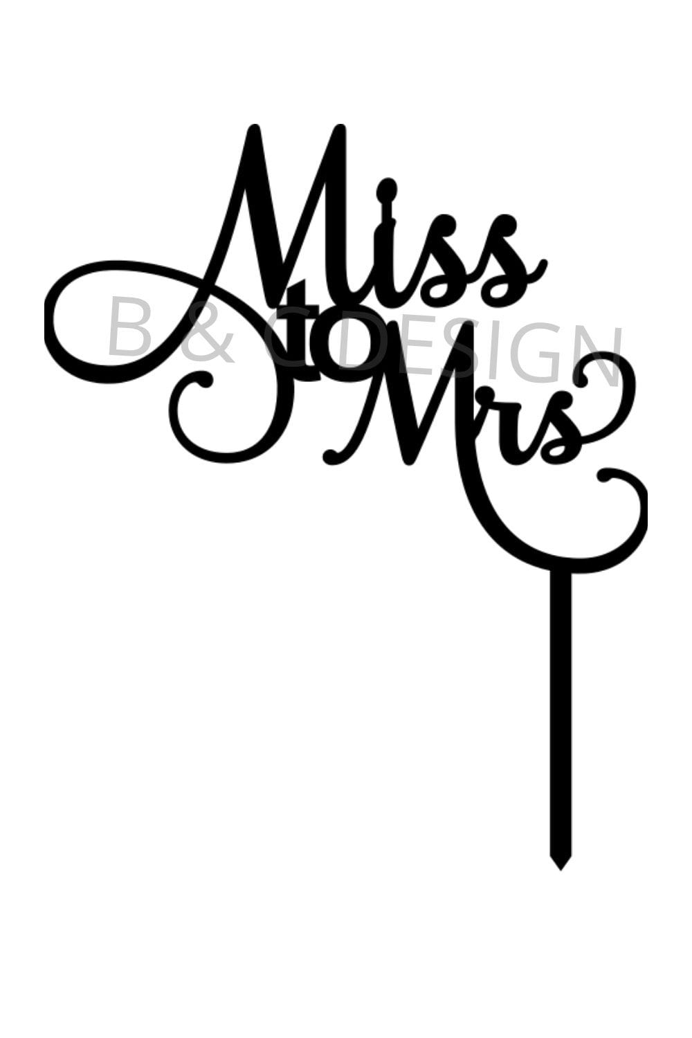 Miss To Mrs cake topper file/ svg png dxf pdf | Etsy