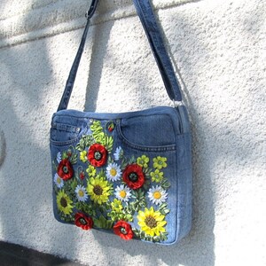 To Order. Embroidered Denim Baseball Cap Upcycled Denim Cap | Etsy