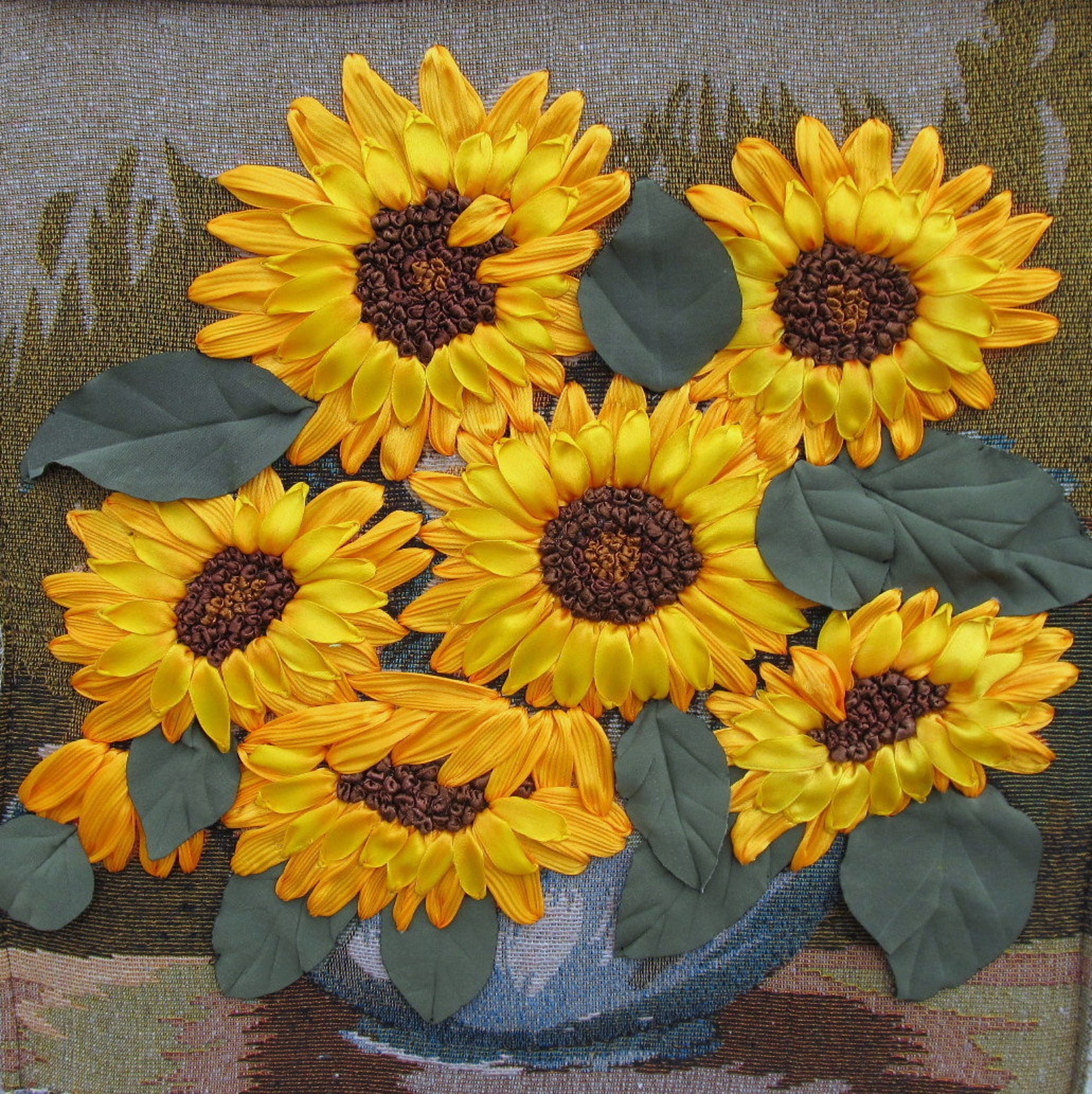Sunflower 3D Embroidery Embroidered Sunflower Picture - Etsy