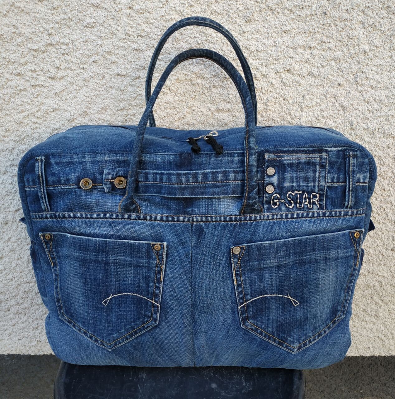 Denim Travel Bag, Recycled Jeans Hand Luggage, Upcycled Jeans Bag ...