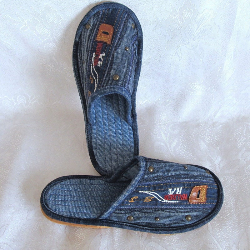 Denim Slipper - Etsy