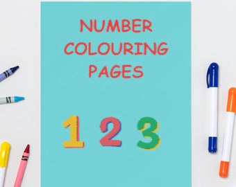 Printable Number Colouring Pages, Digital Download - Etsy UK