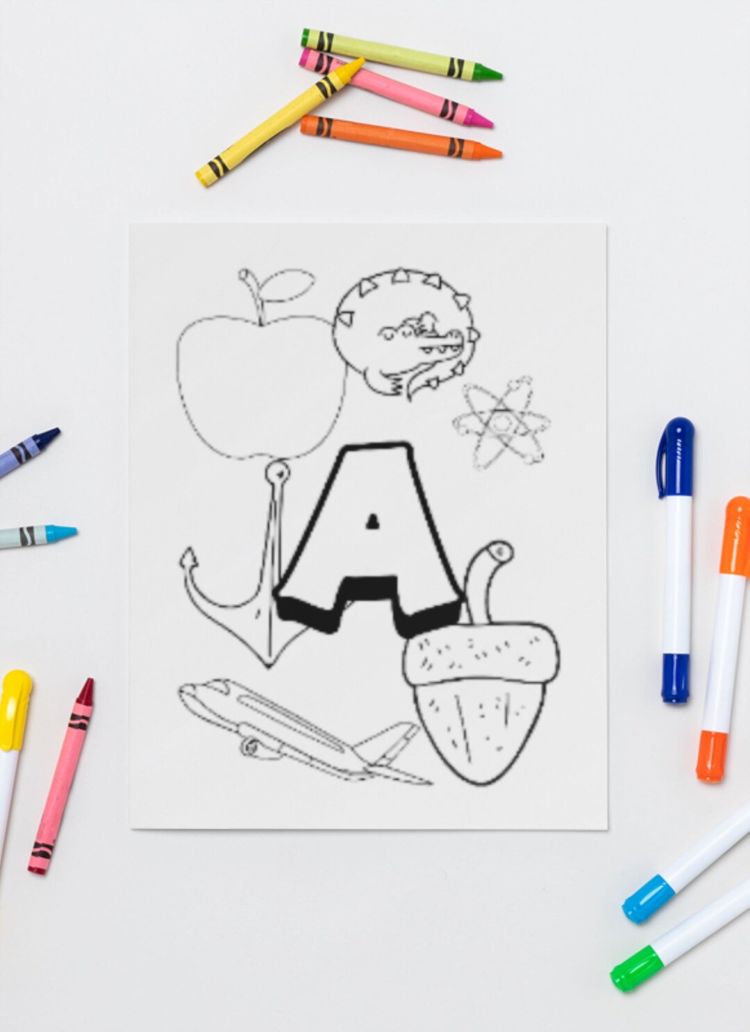 Letter A Colouring Page - Etsy