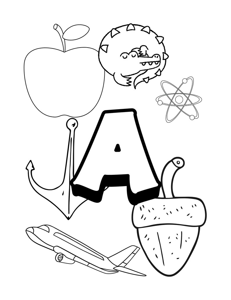 Letter A Colouring Page - Etsy